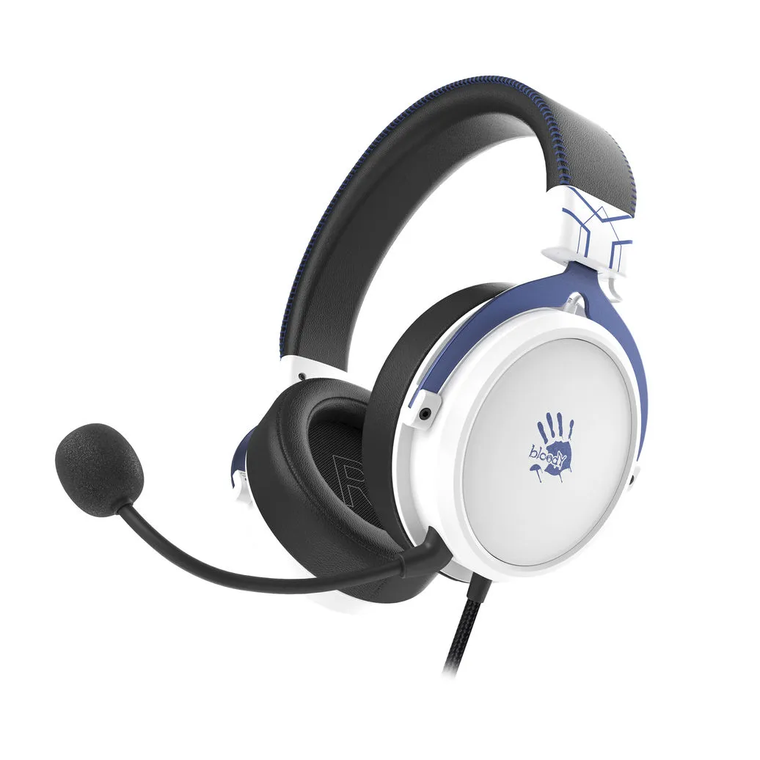 Наушники A4Tech Bloody M590i игровые, с микрофоном, USB, сине-белый-test