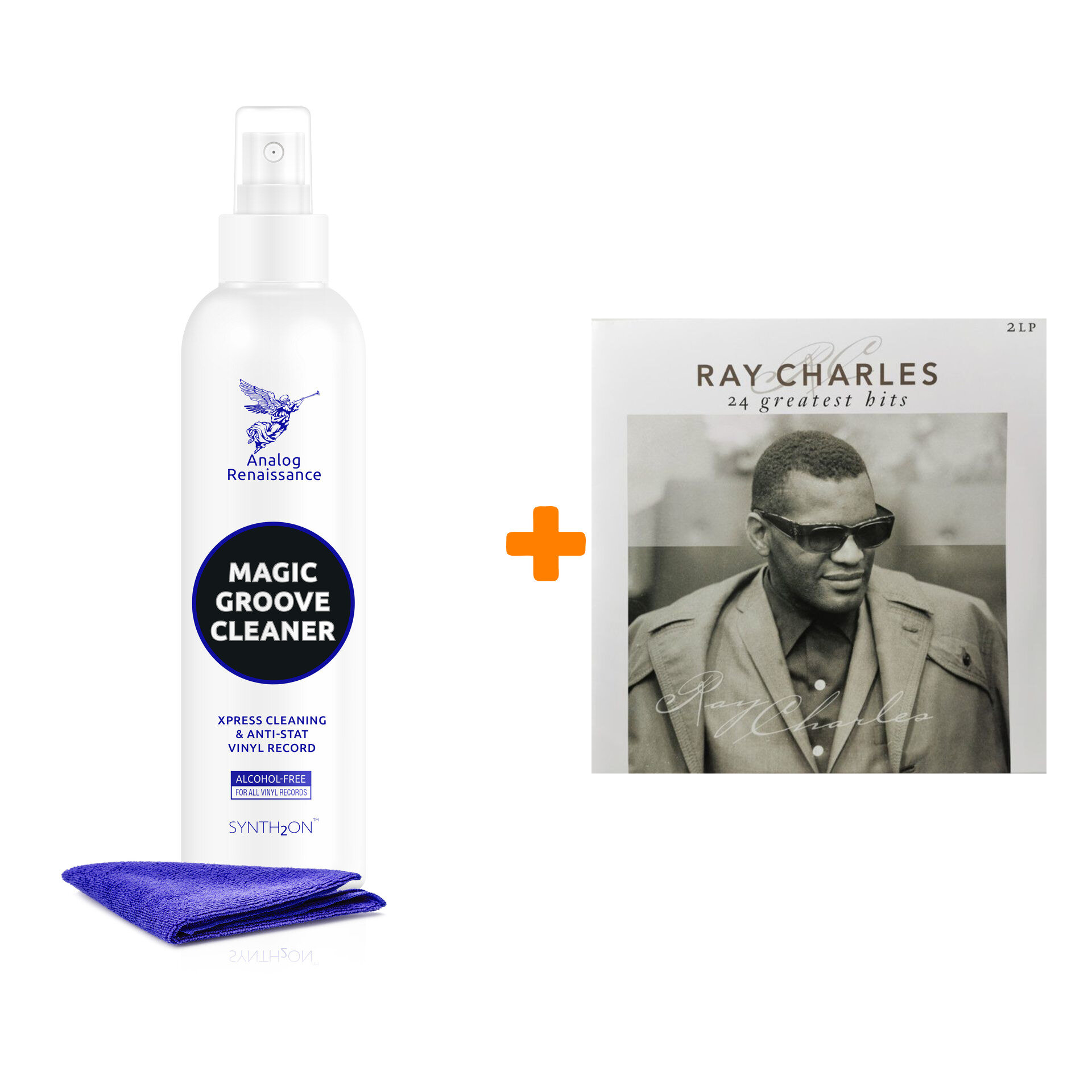 CHARLES RAY 24 Greatest Hits 2LP + Спрей для очистки LP с микрофиброй 250мл Набор
