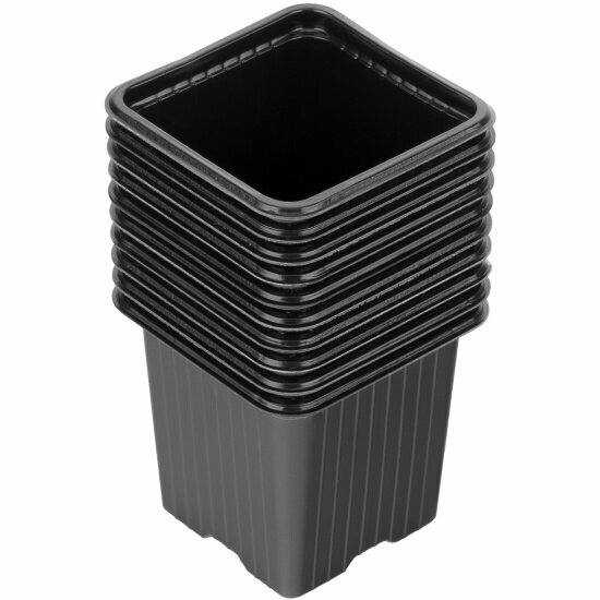 Горшочек для рассады МИ 70х70х65 мм, полистирол, 10 шт, Россия, 64345