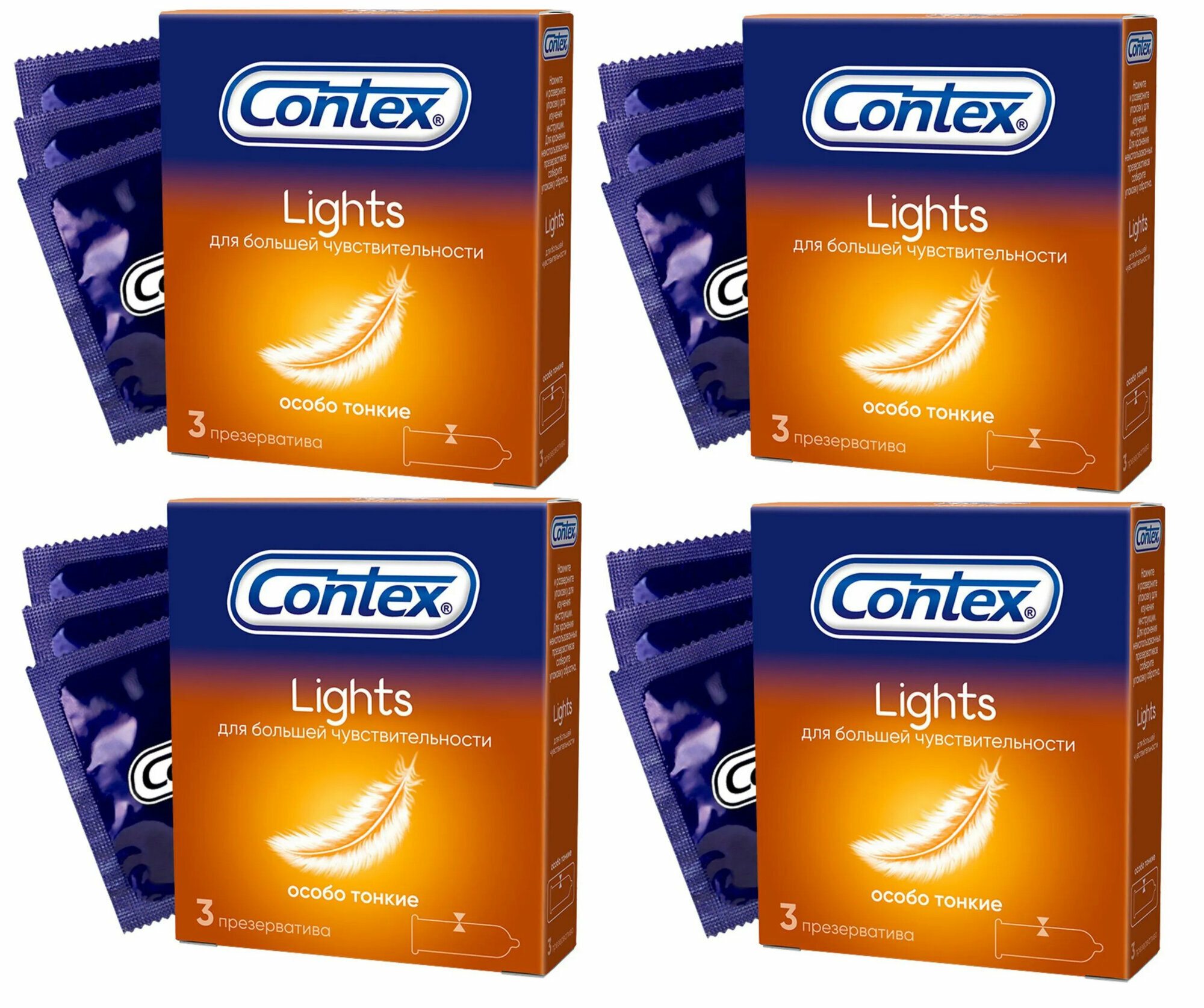 Презервативы Contex Lights, 4 уп. по 3 шт.
