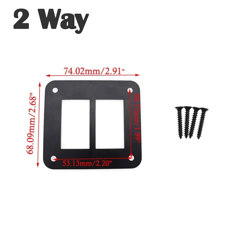 1/2/3/4/5/6-позиционный автомобильный тумблер, кулисный переключатель, панель, Only 2 Way Panel