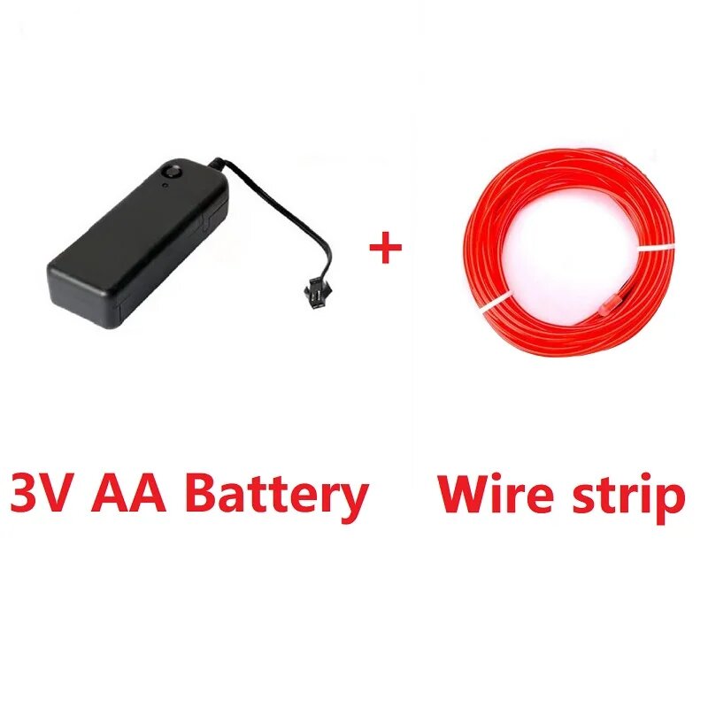 Водонепроницаемая светодиодная лента ZXJSG, красный, 1/2/3/5 м With battery box, 1m, Red