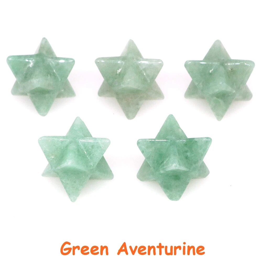 Кристаллы Меркаба Звезды Рейки, набор из 1 штуки Изумрудный, 1 PC, Green Aventurine