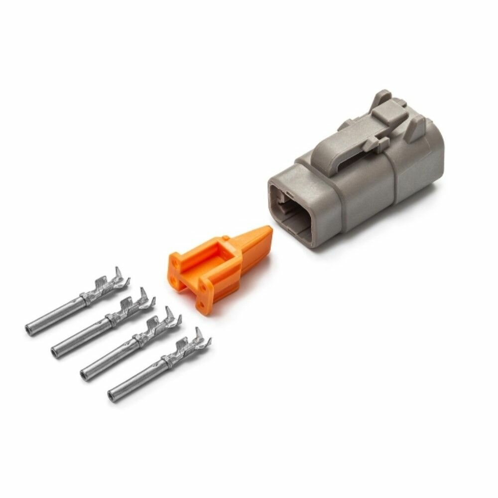 Разъем Deutsch DTM06-4S (4 pin) 4 контакта под сечение провода 0.5-0.8 мм для ГАЗ, Камаз, МАЗ, урал, DAF, Cargen AX8124S