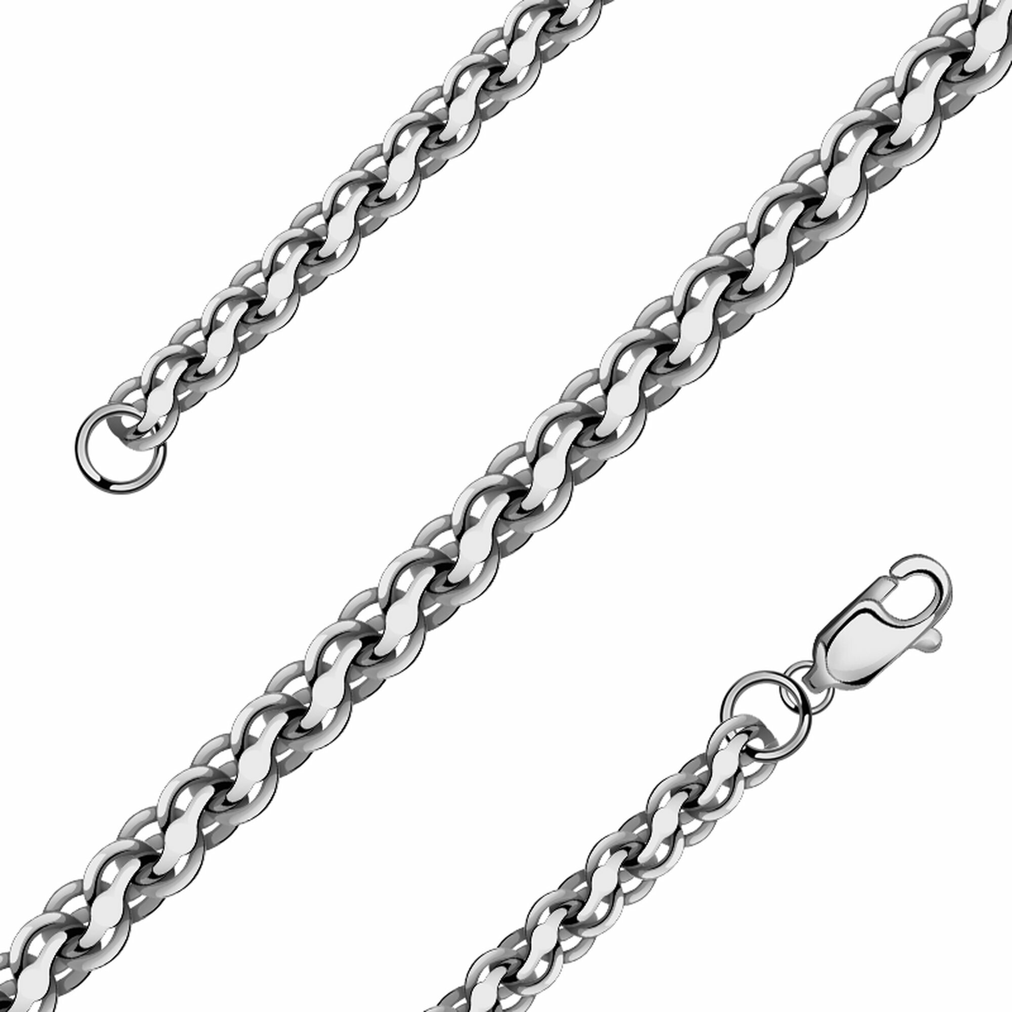 Цепь серебро, 925 проба, родирование