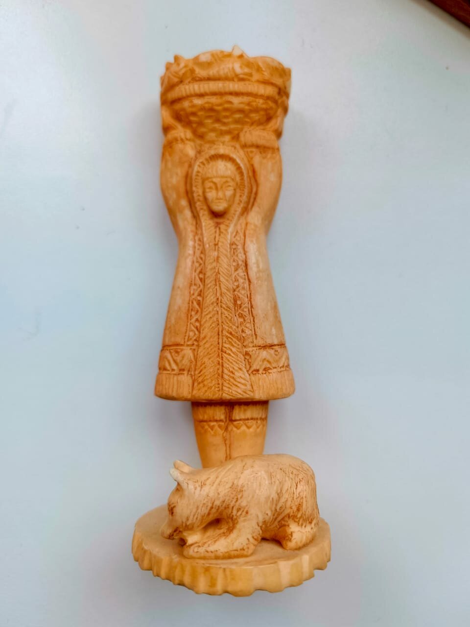 Статуэтка резьба по кости Боги / Божество винтажная советская, СССР