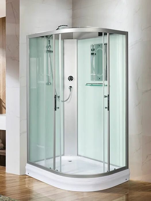 Душевая кабина без крыши WeltWasser WW500 WERRA 1201 L (1200х900х2170 мм), низкий поддон, прозрачное стекло, левая