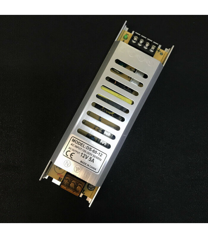 Блок питания, 12 Вольт DC, 60 Вт, ультратонкий, IP33