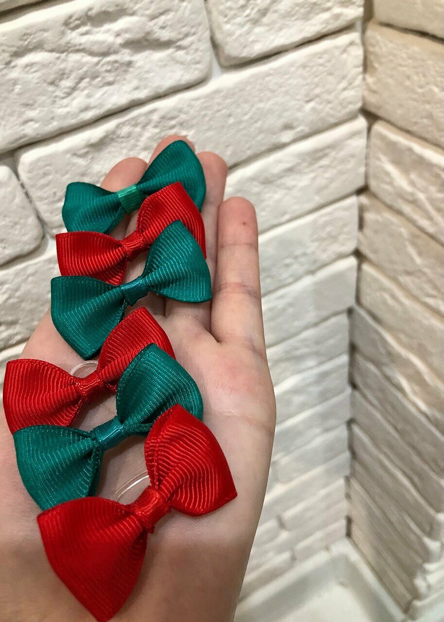 Резинки "бантики" для животных 10 шт. ручная работа