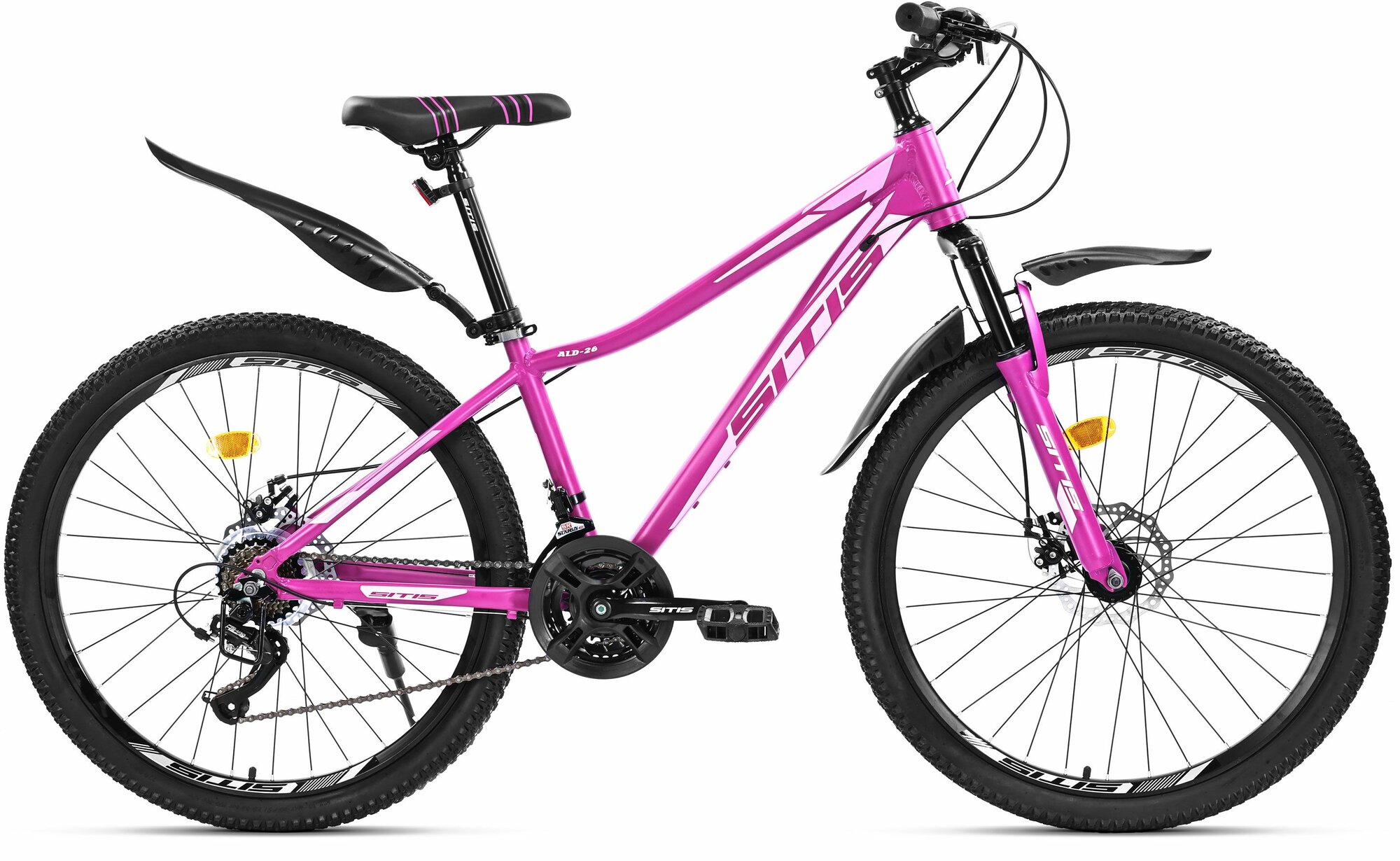 Велосипед SITIS ALD-26 26" (2025) Pink хардтейл подростковый для девочек с алюминиевой рамой 14" для роста 145-160 см