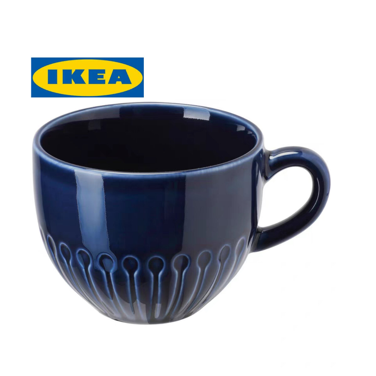 Кружка Шведский Дом "IKEA", фарфор, 360мл, для СВЧ, для посудомойки