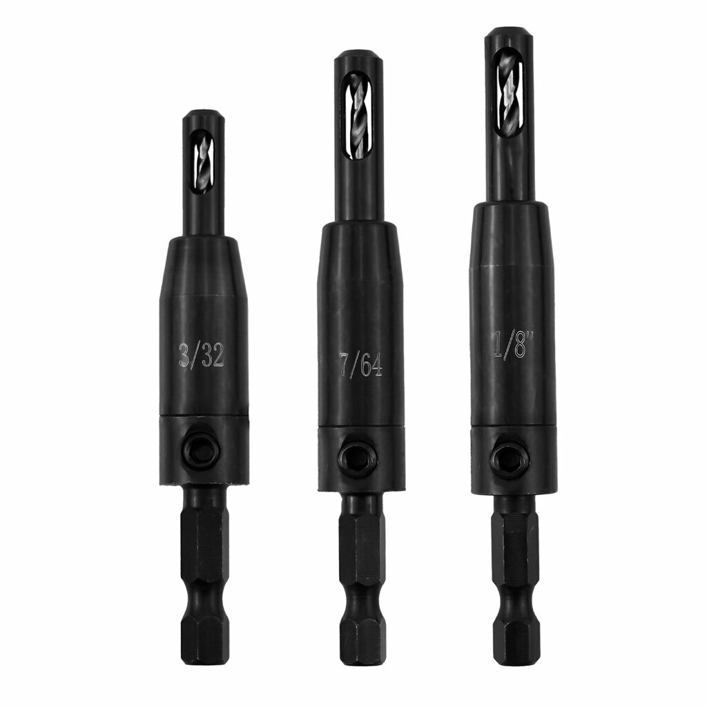 Ассортимент самоцентрирующихся сверл Самоцентрирующиеся сверла по дереву Сверла для шарниров Открывалка для отверстий 1/8' 7/64' 3/32'