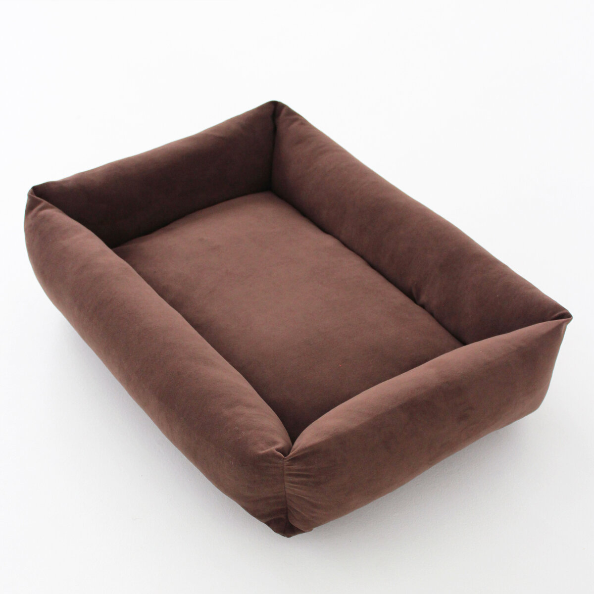 Лежанка для собак и кошек EcoBed, со съёмным чехлом, 60х40см, цвет коричневый