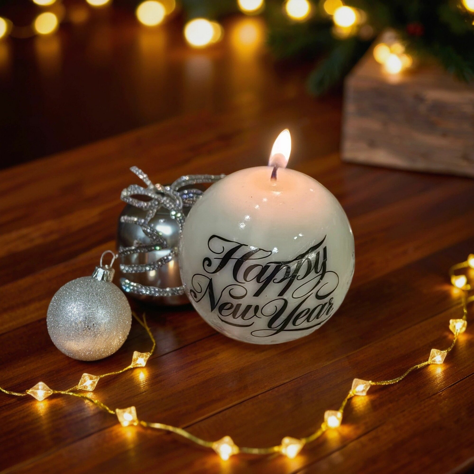 Новогодняя свеча "Символ года Елочный шар"
