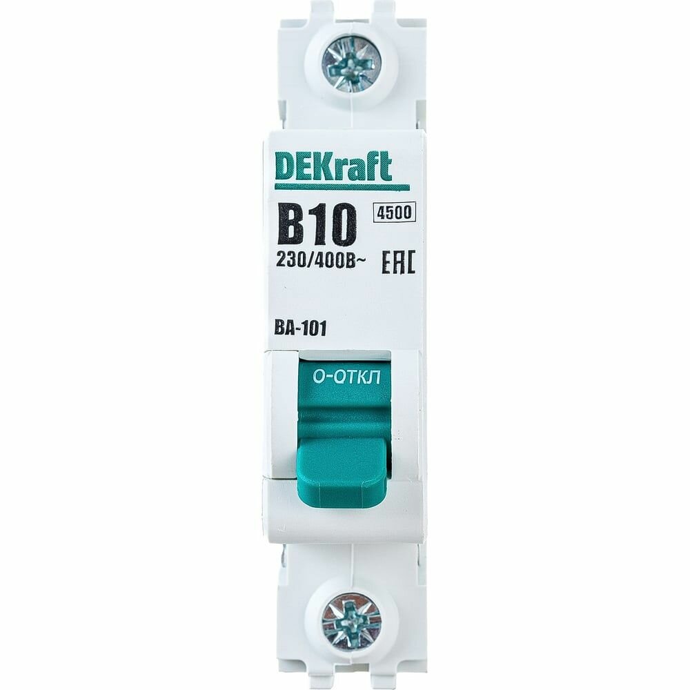 Выключатель автоматический модульный 1п B 10А 4.5кА ВА-101 DEKraft 11005DEK