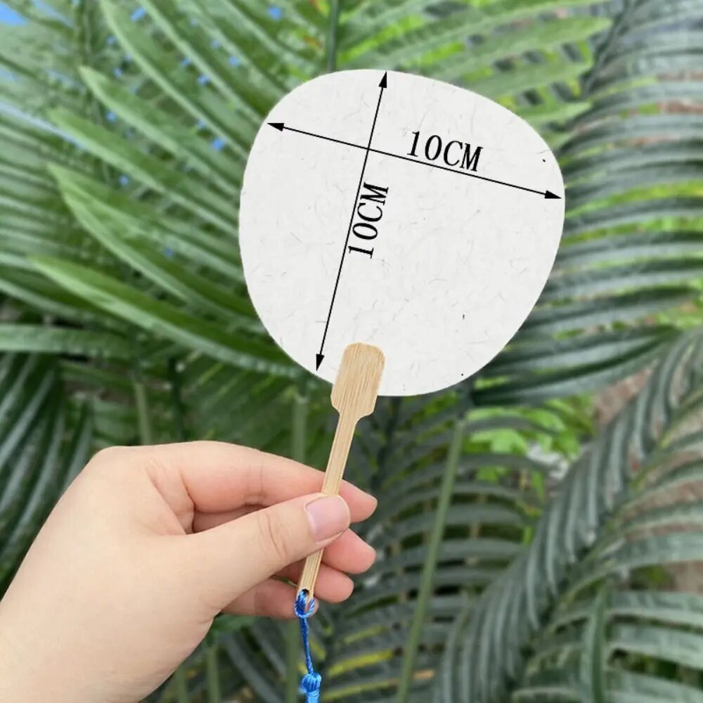 Портативные мини-вентиляторы в китайском стиле с граффити, круглые незавершенные пустые веера для рисования, бумажные веера ручной работы Сюань, летний веер для свадебной вечеринки