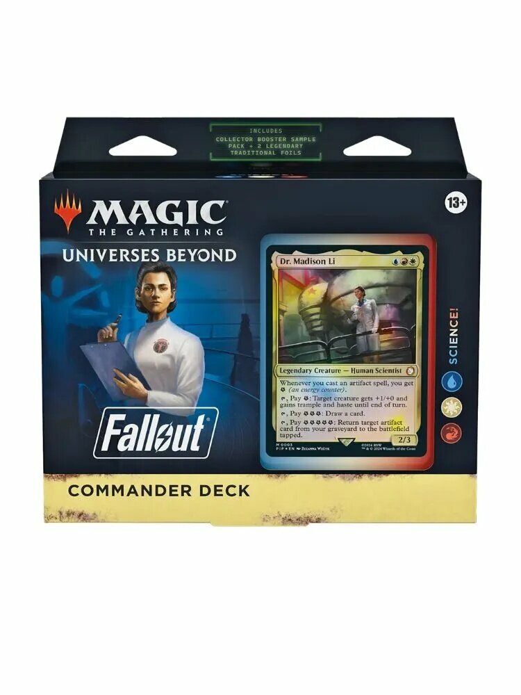 Magic: The Gathering Fallout Commander Deck - Science! (100-Card Deck, 2-Card Collector Booster Sample Pack + Accessories)(Английский)