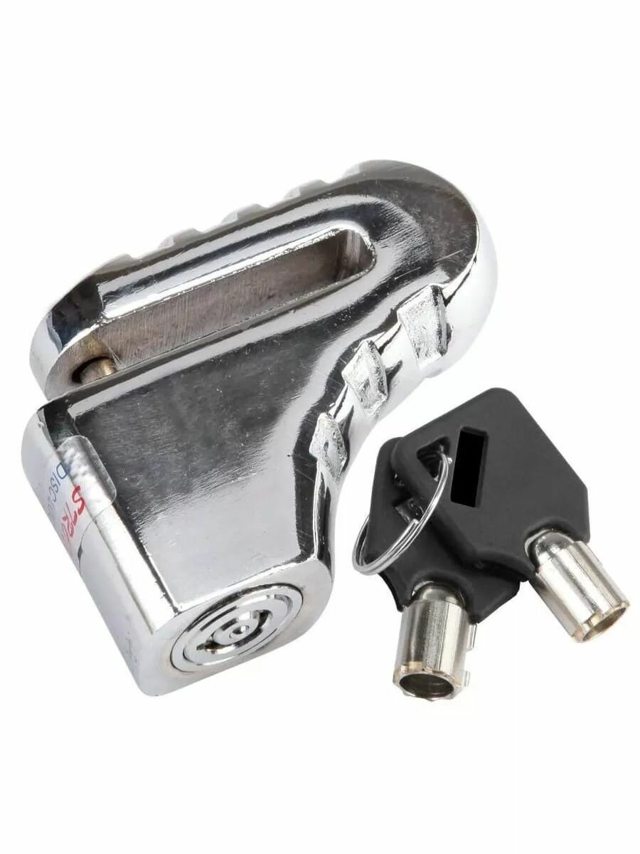 Замок на дисковый тормоз Stels 83203 противоугонный серебро