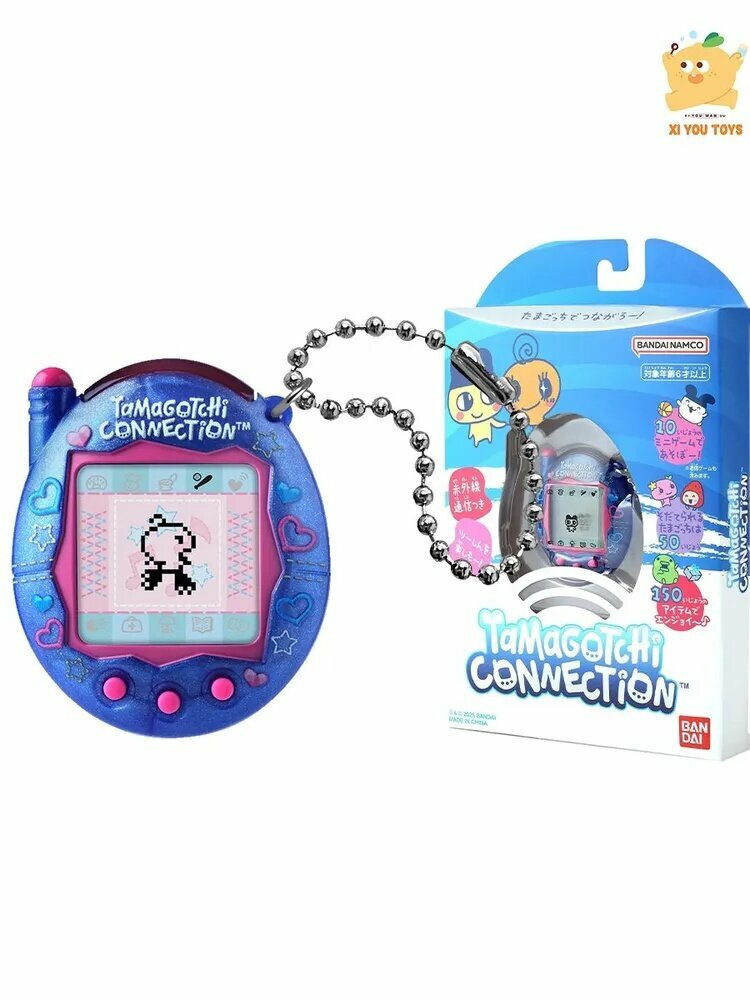 Bandai Tamagotchi Connection Heart Denim / Модная Электронная Интерактивная Игрушка, Состоящая Из 50 Персонажей И 10 Игровых Режимов.