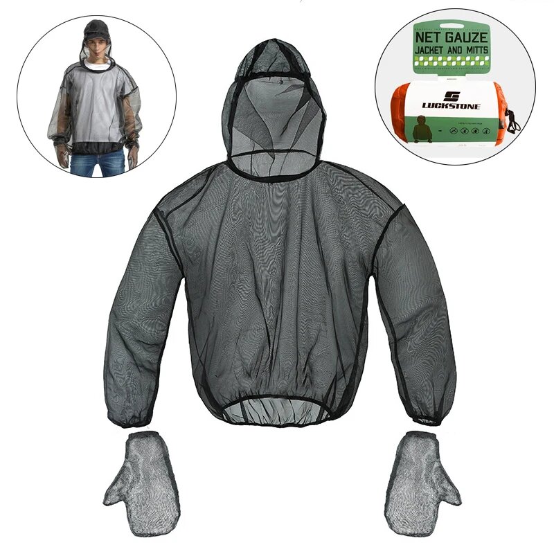 Сетчатая куртка с капюшоном против комаров L-XL