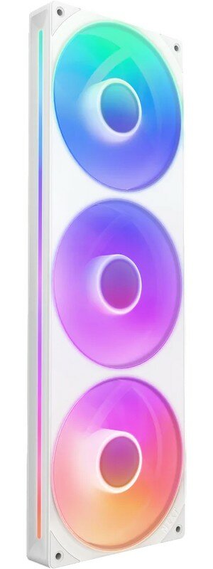 Кулер для корпуса ПК/ Case Cooler NZXT F360 RGB Core (120x120x25mm, 4-pin PWM, RGB, 75.12CFM, 30dBA, 2400RPM, White, Single-Frame RGB Fan Unit)