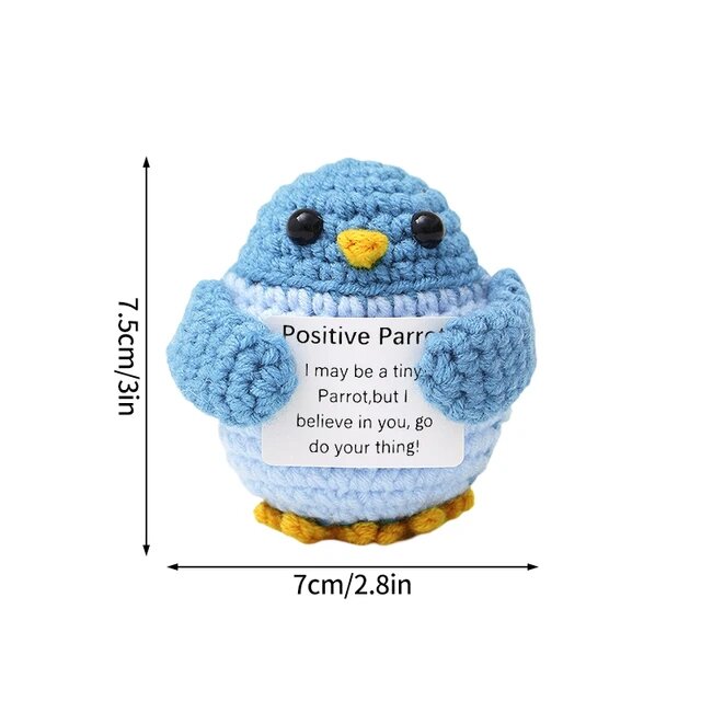 Вязаная крючком кукла, излучающая позитивную энергию, милая миниатюрная вязаная картофелина в кармане, украшение ручной работы, милый вязаный подарок в виде животного на Рождество.