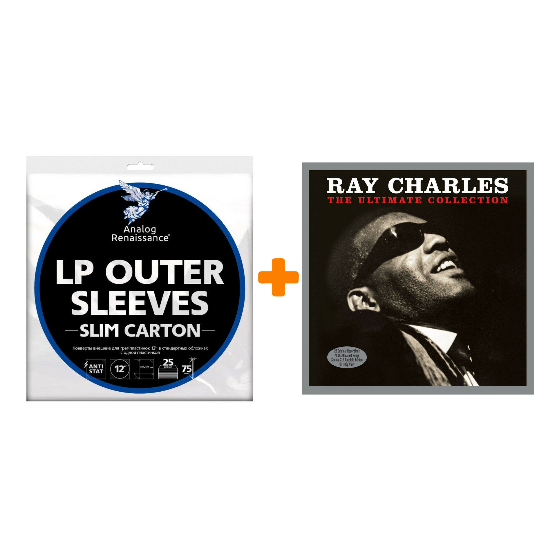 Charles Ray The Ultimate Collection Clear Vinyl 2LP + Конверт внешний 12" Slim Carton 25шт