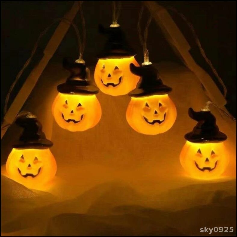 Эксклюзивная светодиодная гирлянда для Хэллоуина 1.5 м, питание от батареек, 10 ламп