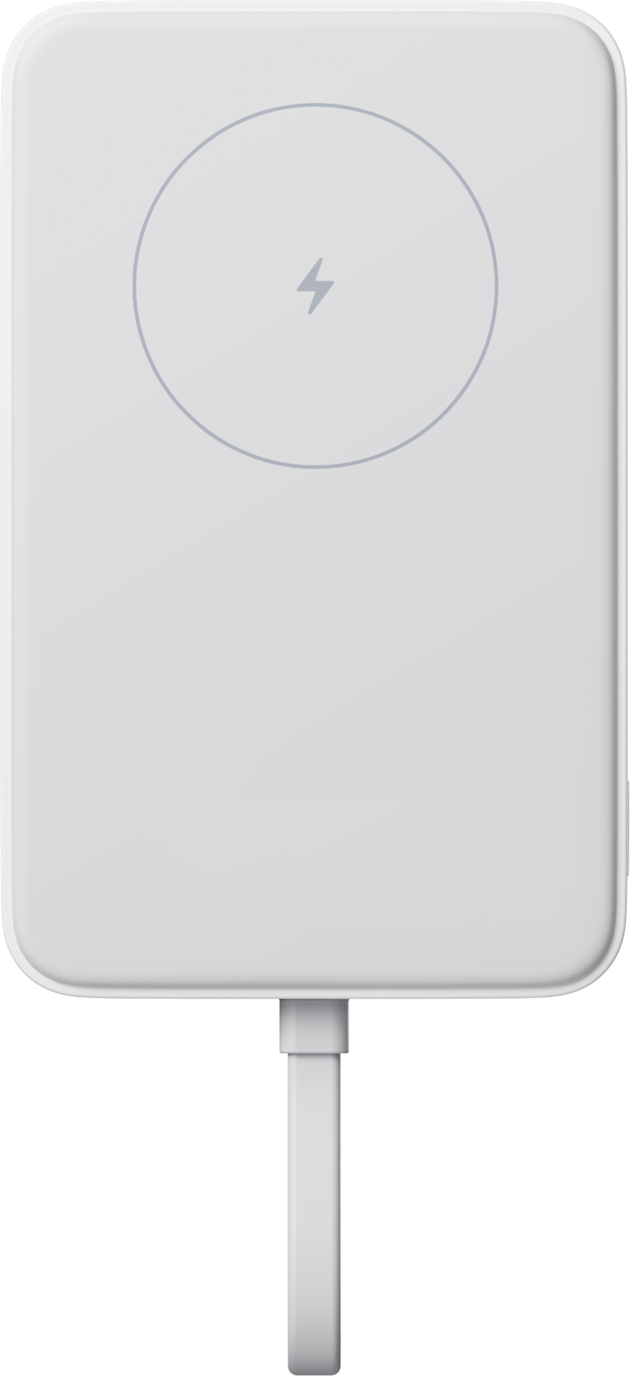 Внешний аккумулятор с кабелем Magnetic Power Bank, 10000mAh, белый, с встроенным кабелем