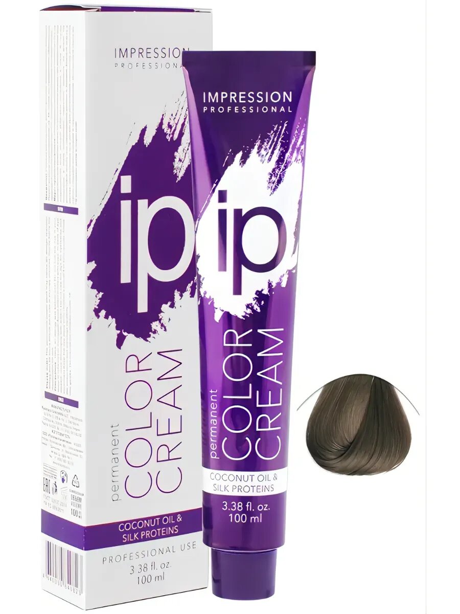 Стойкая крем-краска "Темный блонд пепельный 6.1"