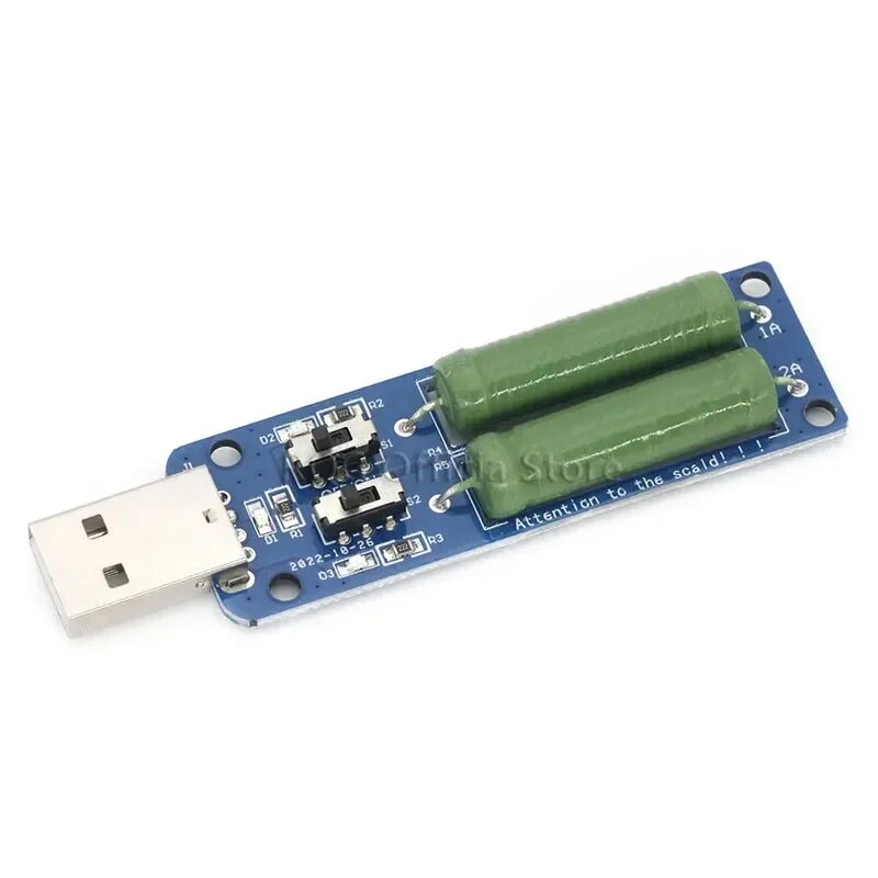 Электронная нагрузка резистора USB с регулируемым переключателем, 3-точный тестер сопротивления 5 В