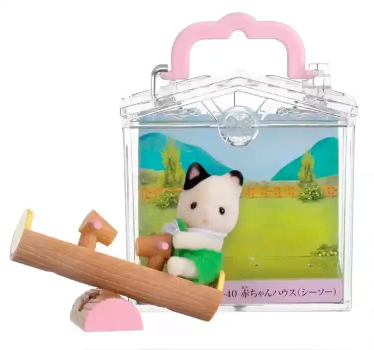 Фигурки Sylvanian Families Кошачий поезд, шоколадный кролик B-40