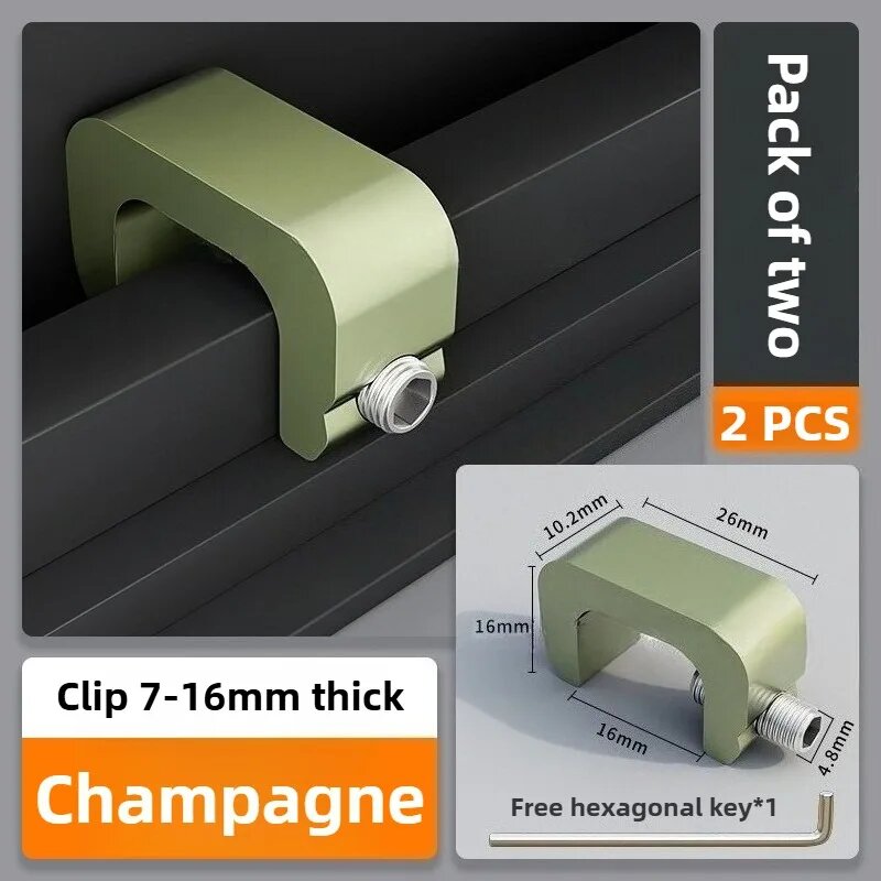 Замок для раздвижных окон 2 шт. champagne 7-16mm