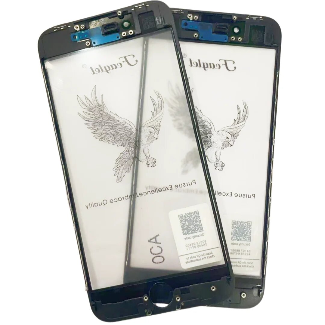 5 шт. Feaglet для iPhone 8 7 6 6s plus 8PLUS Top Cold Press 3 в 1 Стекло переднего ЖК-экрана с рамкой OCA Клей + сетка для ушей