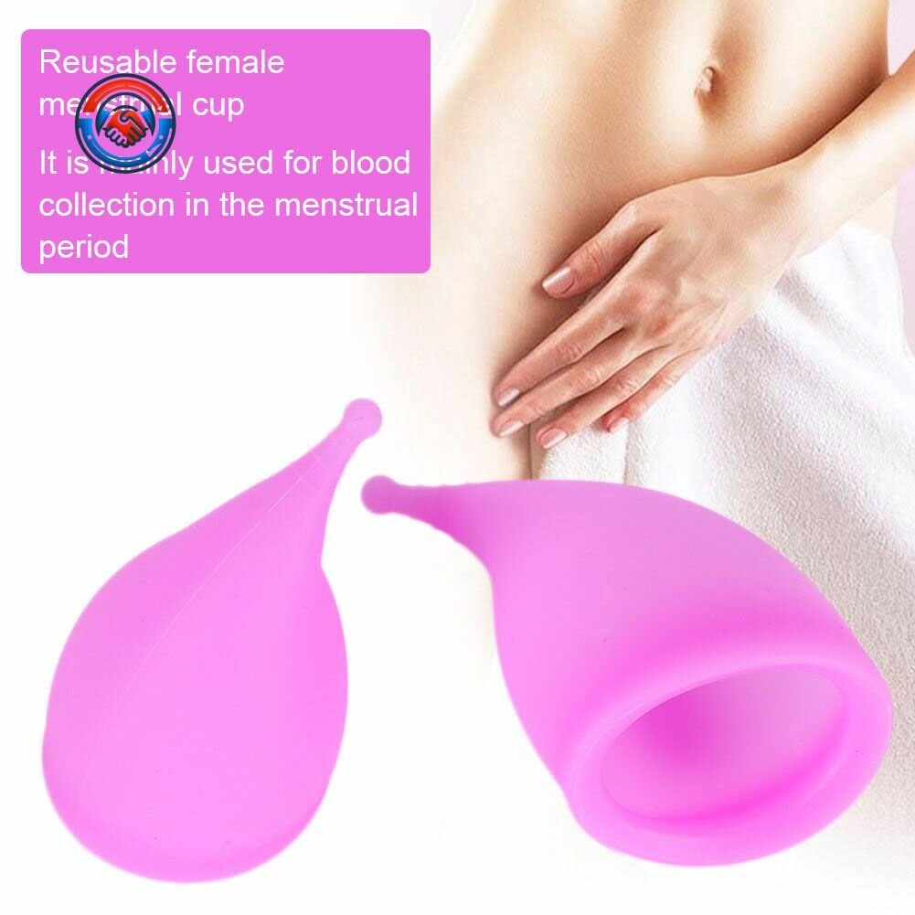 Менструальная чаша Yinmeiry, набор из 2 размеров, многоразовая силиконовая чаша для месячных, безопасная и гигиеничная альтернатива прокладкам и тампонам, удобная чашечка для критических дней
