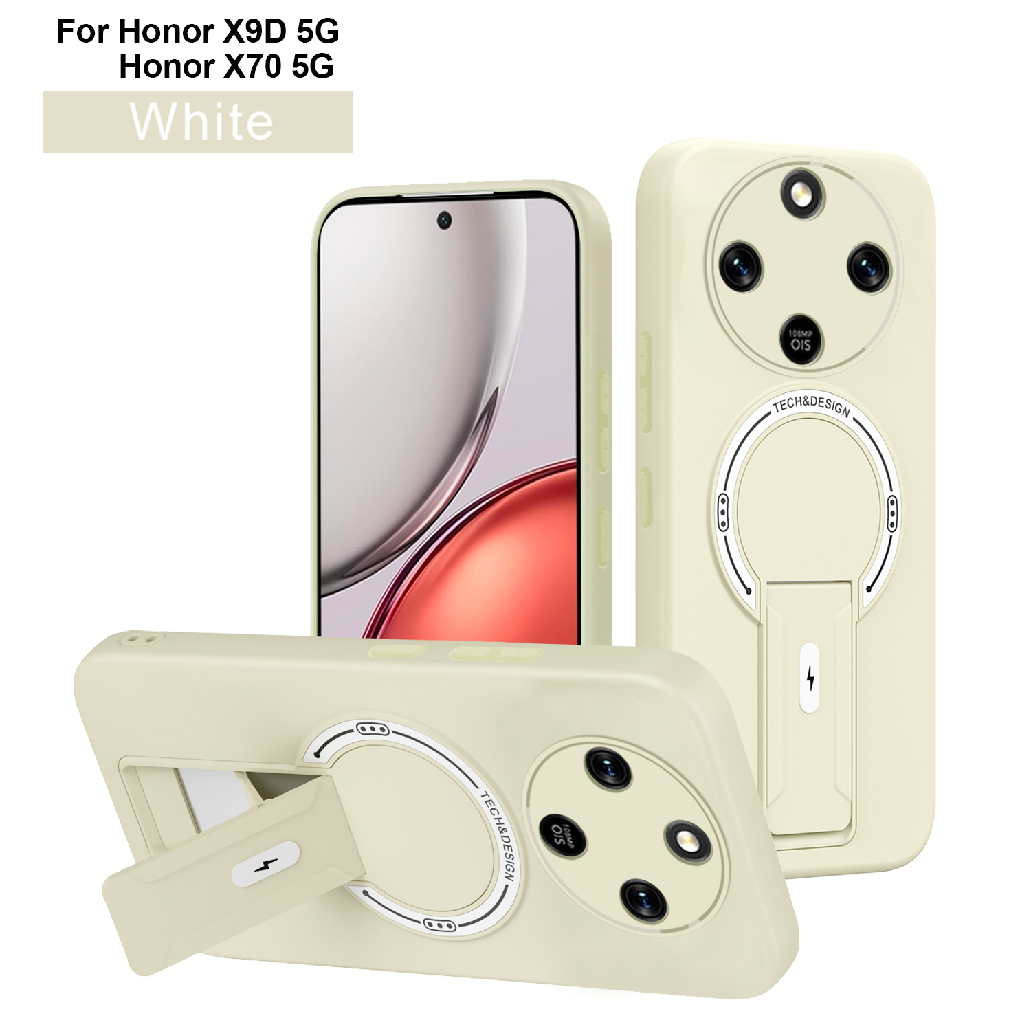 Чехол для Honor X9d / Honor X70 / Хонор Х9d / Хонор икс70, полупрозрачный, чехол-кардиомонитор, поликарбонат (PC), защита камеры, ударопрочный, встроенная подставка, усиленные углы, Honor, Honor X9d