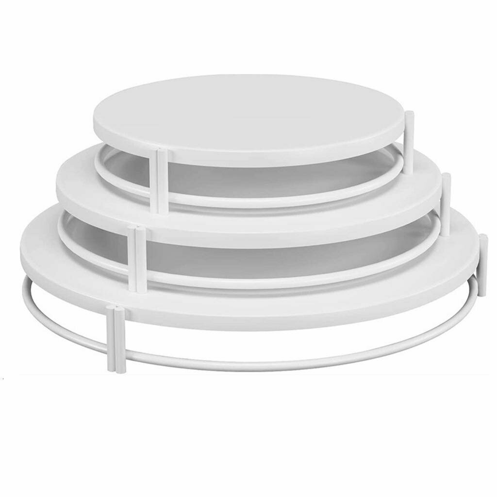Многоуровневая металлическая подставка для десертов, Белый