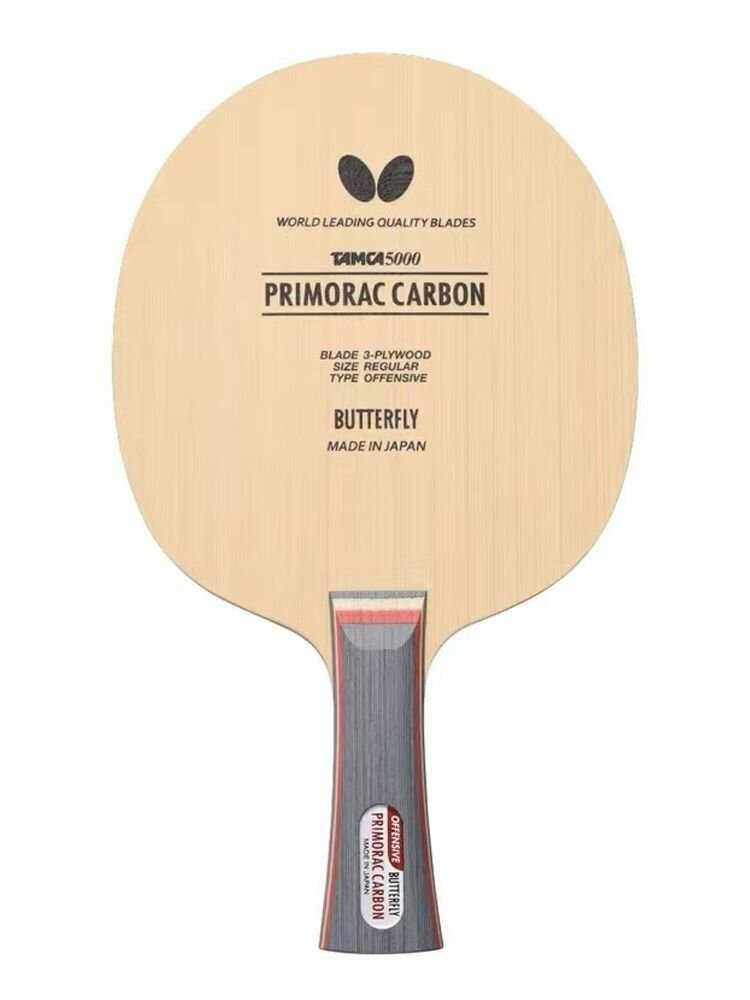 Основание для ракетки настольного тенниса BUTTERFLY Primorac Carbon Tamca T5000, ручка FL(CONC)