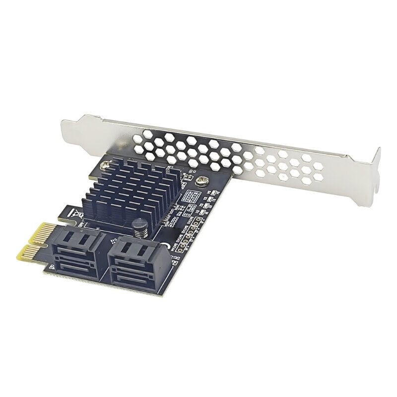 Плата контроллера PCIE X1-SATA3.0 4-Портовая Карта расширения SATA3.0 6 Гбит/с Карта расширения SATA3.0 с Низкопрофильным Кронштейном