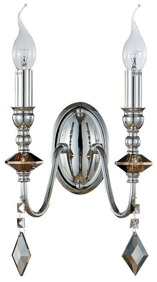 Бра Crystal Lux MERCEDES AP2 CHROME/SMOKE