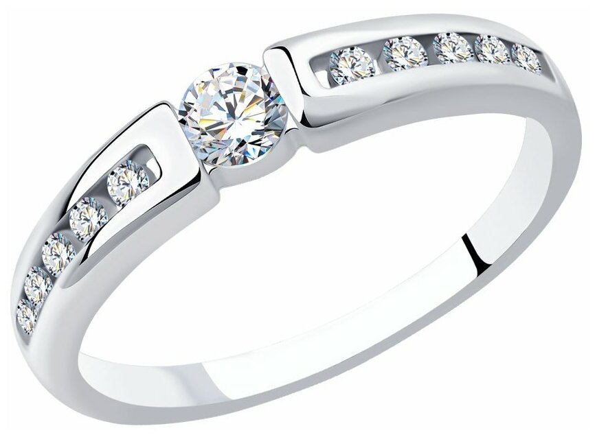 Кольцо, белое золото, 585 проба, бриллиант