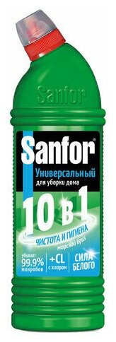 Чистящее средство 750 г, SANFOR Universal (Санфор Универсал) "Морской бриз", гель, 1543
