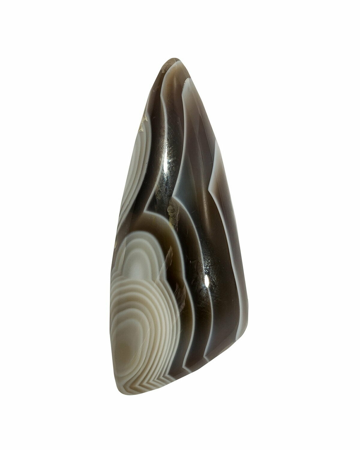 Кабошон из ботсванского агата, размер 39х18х6 мм, вес 6 грамм