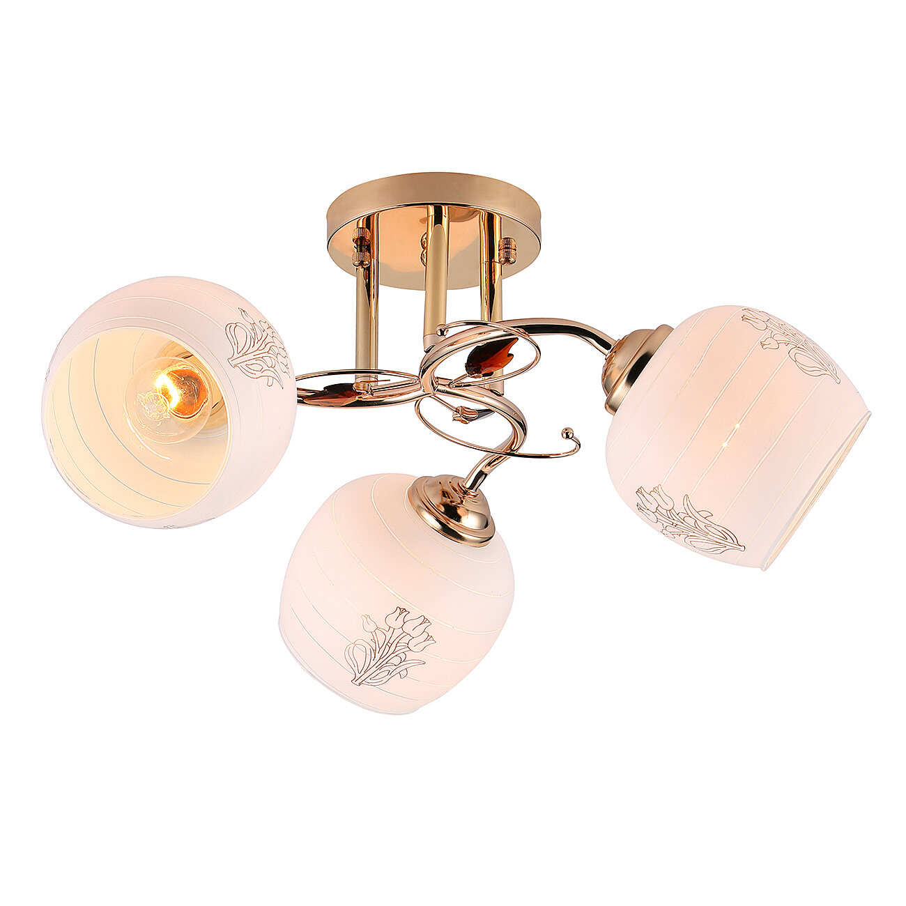 Потолочная люстра Escada Anemone 1121/3PL, E27, кол-во ламп:3шт, Золото