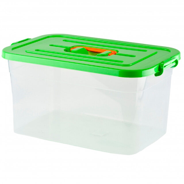 Контейнер, 40х26х20,5 см, 15 л, с защелками и ручкой, пластик