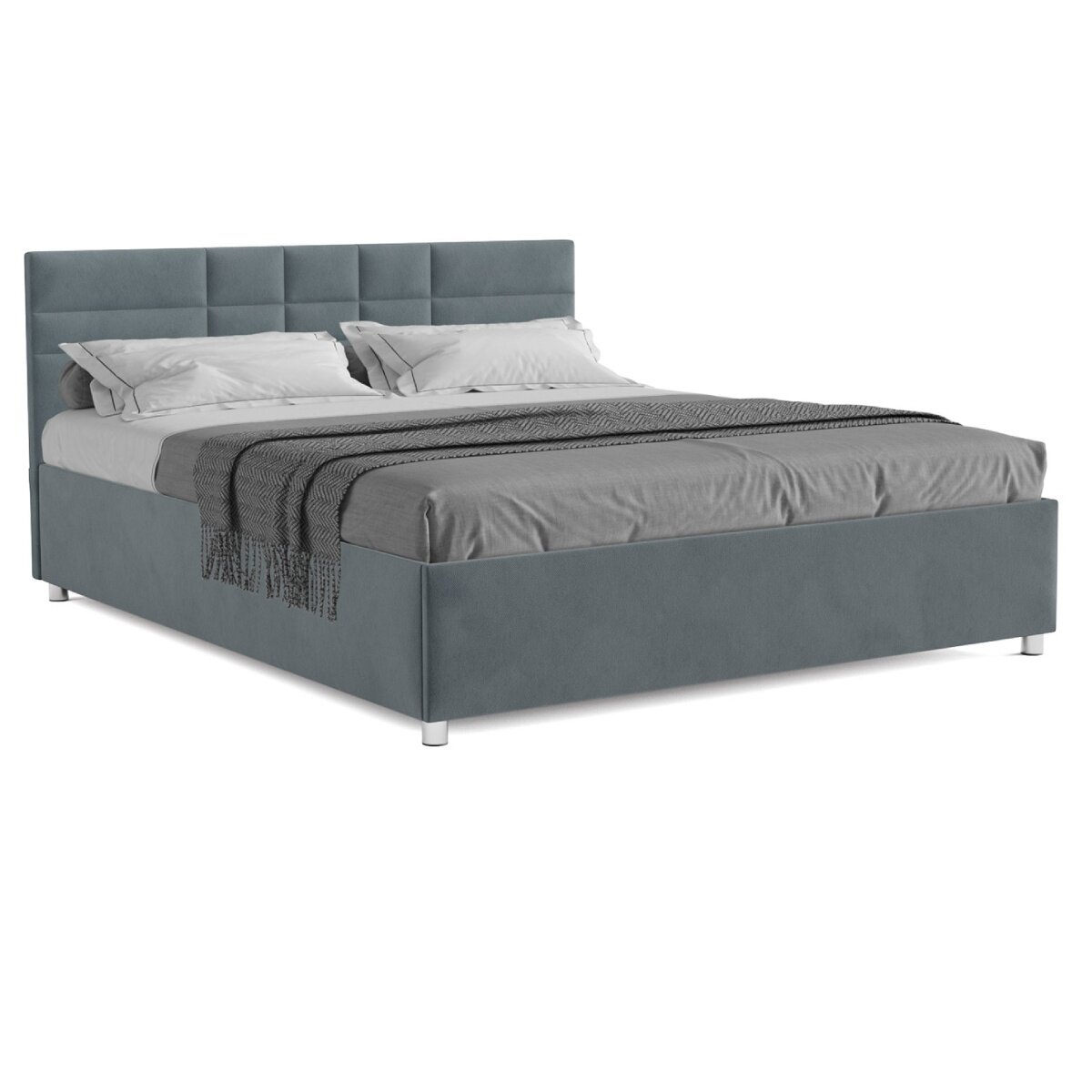 Кровать Сток Диванов Дрим Slate серо-синий 170 см с подъёмным механизмом