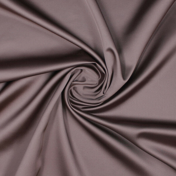 Атласная ткань Ткани-100, кофейного цвета, плательное назначение, 96% п/э, 4% эластан, 1.4x1 м