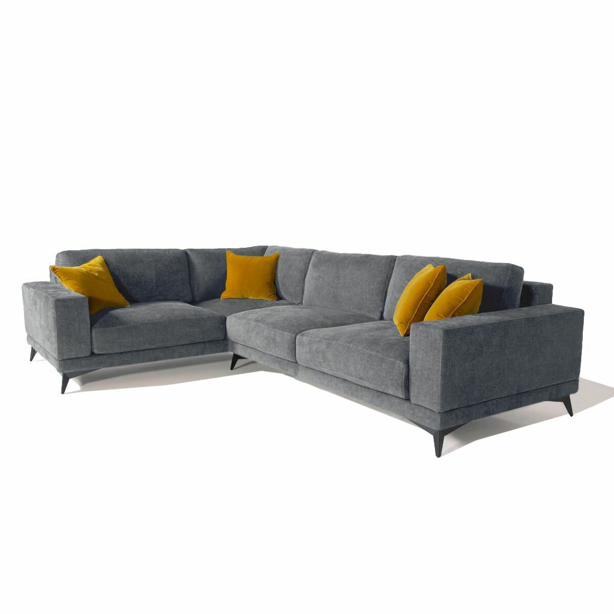 Диван Бергамо угловой левый в премиальном велюре 245х345/34