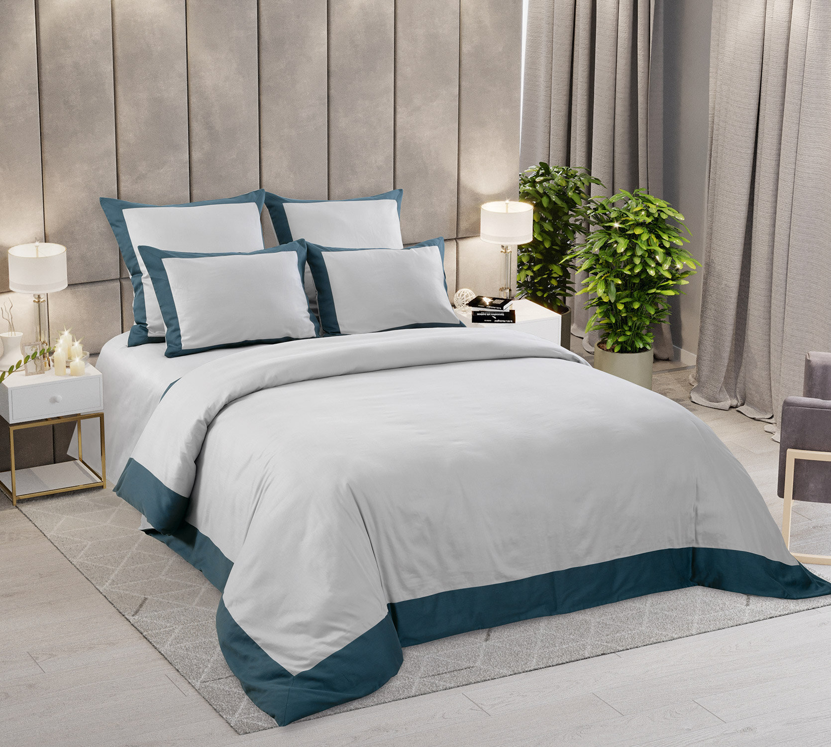 Постельное белье Энерджи, сатин, 2 сп с евро простыней