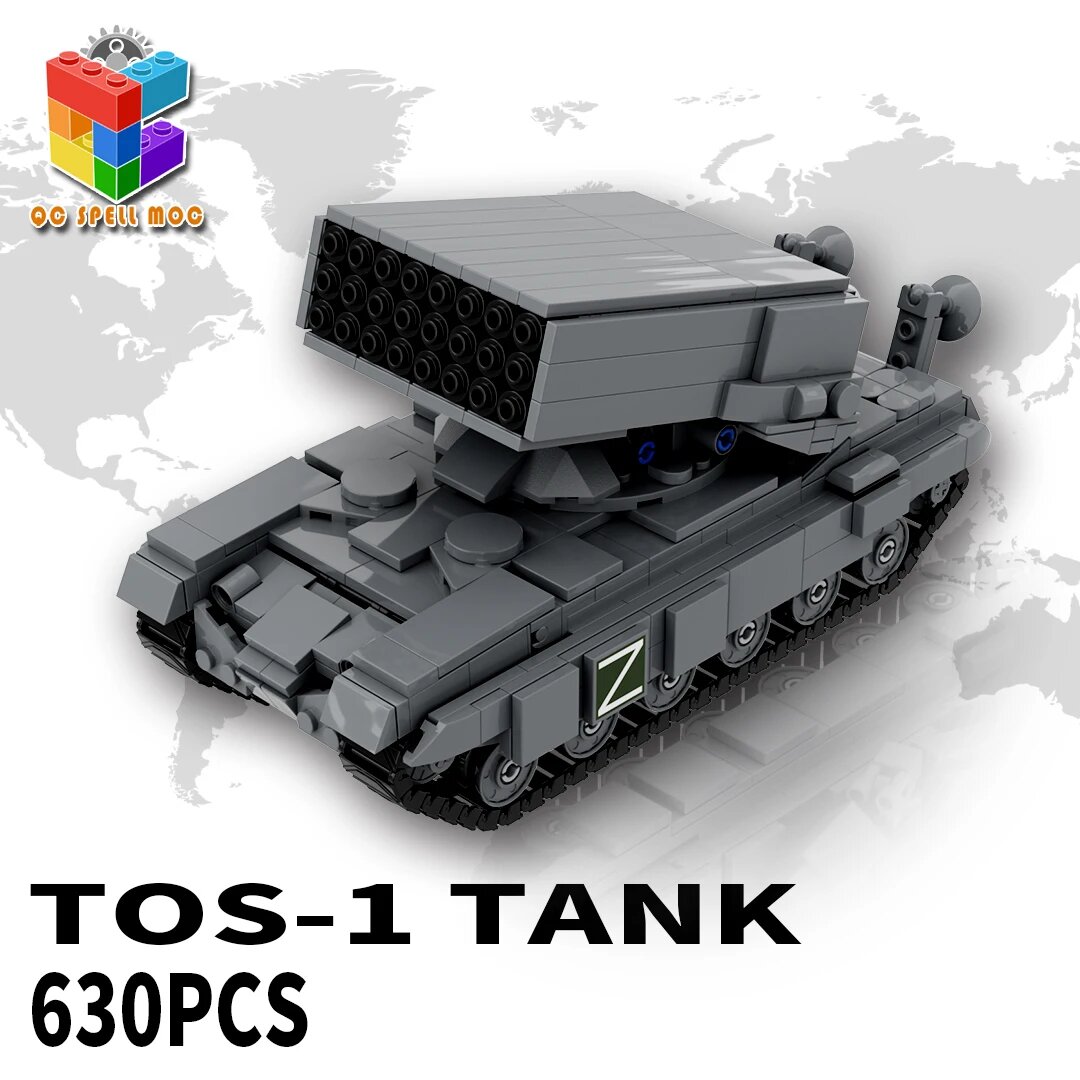 MOC Russia T-90 Танк из блоков Черный, 630pcs